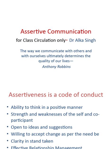 Assertive Communication Techniques Guide Pdf Self Esteem Psychology