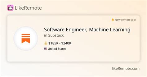📩 Software Engineer Machine Learning At 🏢 Substack Salary 💰185k 240k 📍remote Job In 🇺🇸