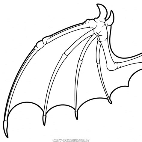 Dragon Wing Close Up Easy Drawing Easy Drawings