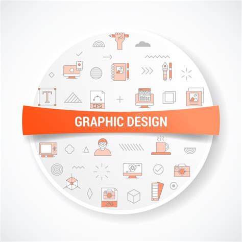 Graphic Design Concept With Icon Concept With Round Or Circle Shape For