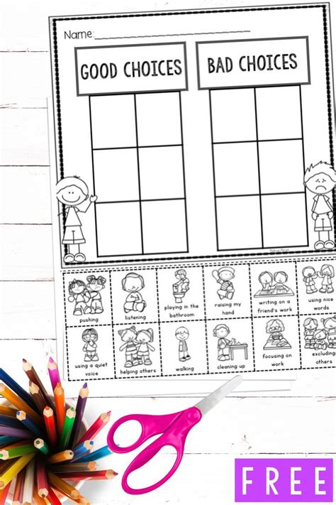 Kindergarten Behavior Expectations And Think Sheet Kindergarten