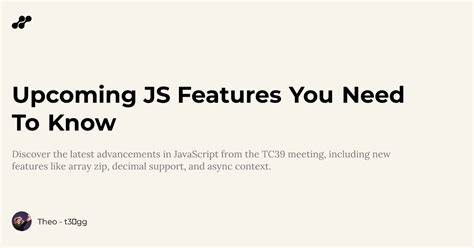 Upcoming Js Features You Need To Know Verved
