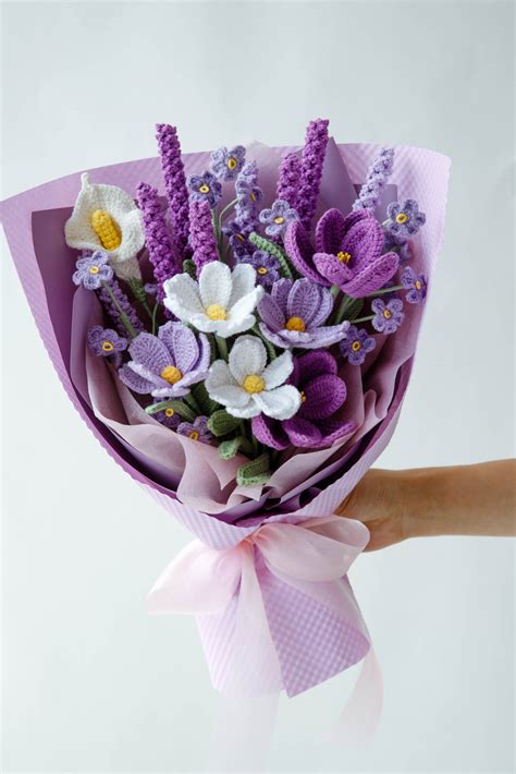 Lavender Flower Bouquet Crochet