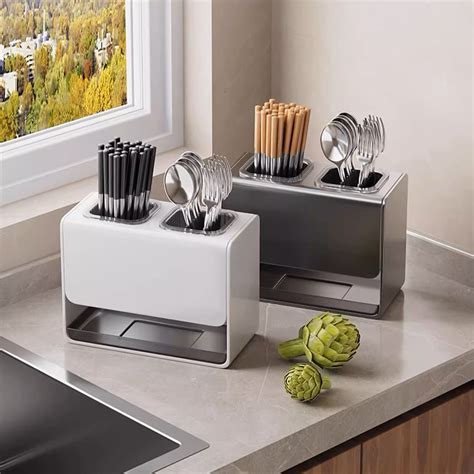 수저받침·수저통 물빠짐 스퀘어 수저통 수저꽂이 오늘의집 쇼핑