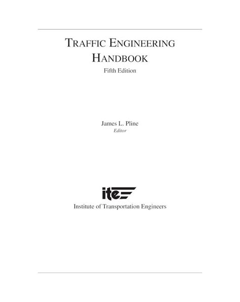 pdf traffic engineering handbook transportation engineering the