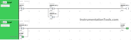 PLC Program For Solenoid Pilot Lamp And Switch With Alarm