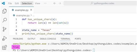 how to check if a string contains all unique characters in python