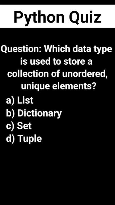 Collection Of Unordered Unique Elements In Python Python Youtube