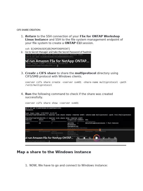 Cifs Share Creation1 Pdf Remote Desktop Services Computer Engineering
