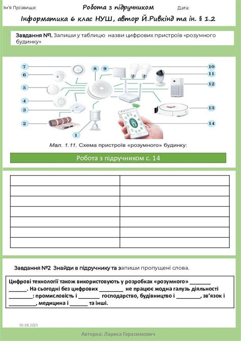 Цифрові пристрої та цифрові технології Інформатика 6 клас НУШ Інші методичні матеріали
