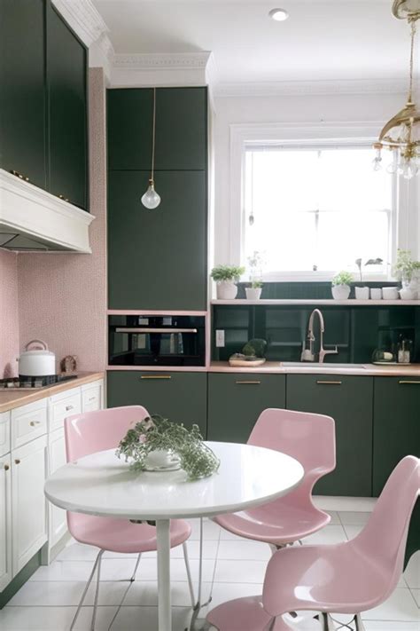 розовые стулья розовые стены In 2024 House Design Different Interior Design Styles Pink Kitchen
