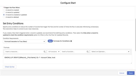 Start Element Formulas Salesforce Break