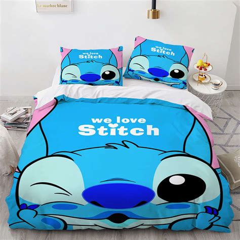 Lilo And Stitch Bedsets Blue Stitch Queen Comforter Sets Queen