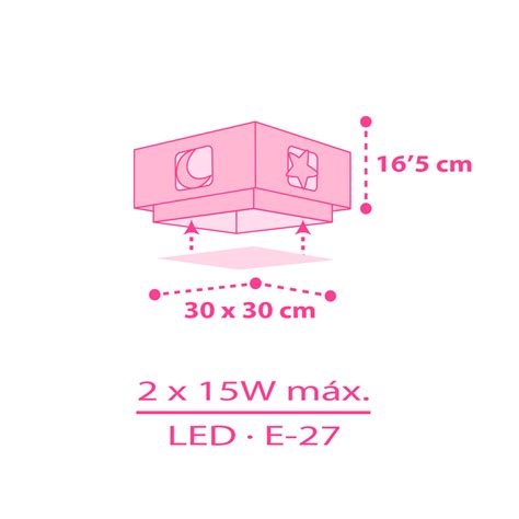 Dalber Moonlight loftlampe børneværelse lk pink Lampegiganten dk