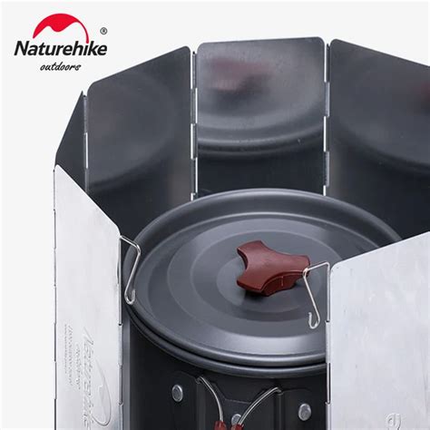 네이처하이크 초경량 야외 8 플레이트 접이식 바람 방패 캠핑 스토브