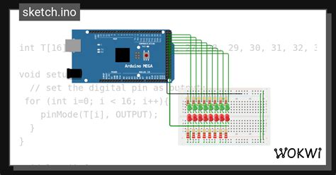 20240130kludi16 Lauflicht Wokwi Esp32 Stm32 Arduino Simulator
