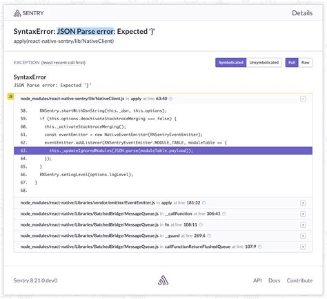 Syntaxerror Json Parse Error Expected · Issue 241 · Getsentry