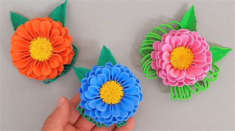 Como Hacer Flores Con Foamy Flores Fáciles De Goma Eva Youtube