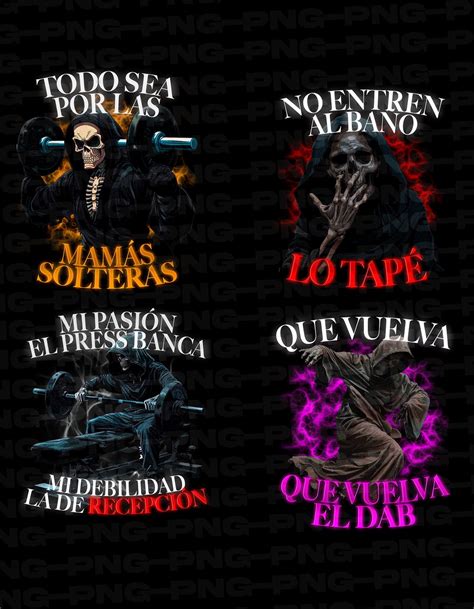 Pack Calacas Chidas DTF Diseños Calacas Chidas en dtf PNG DTF 300DPI 10 Diseños Etsy México