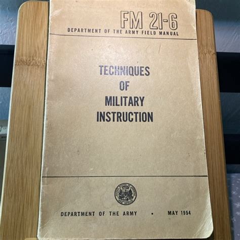 Department Of The Army Field Manual Fm 21 6 Techniques Of Military