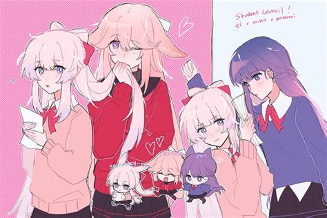 Raiden Shogun Yae Miko And Sangonomiya Kokomi Genshin Impact Drawn By Ppia Danbooru