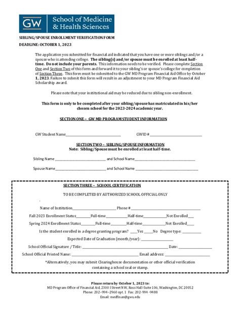 Fillable Online 2324 Sibling Verification Form V1 Fax Email Print Pdffiller