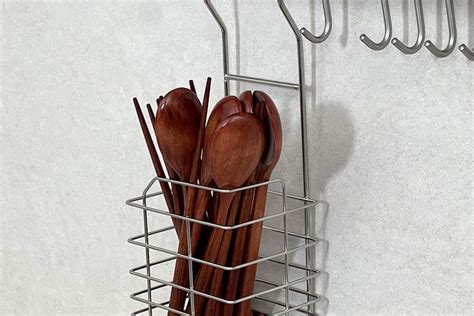 에브리윅 판 와이어로 아래로 빠지지 않는 물빠짐 스텐 수저통 걸이형 위시버킷