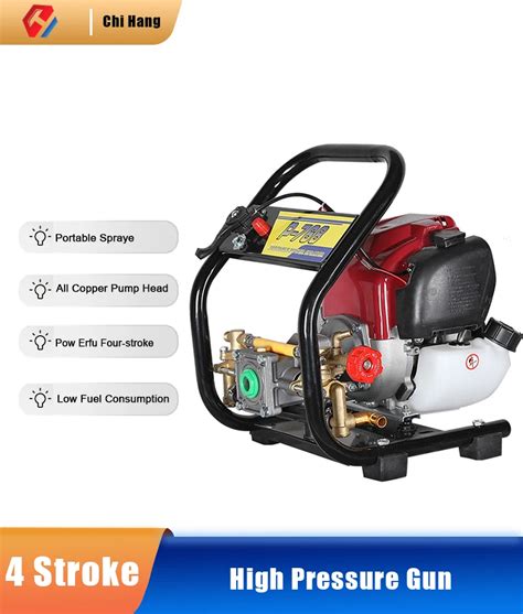 호환 가압펌프 4행정 가솔린 고압 분무기 롤 튜브 통합 정원 과일 나무 소독 플러싱 펌프 티몬