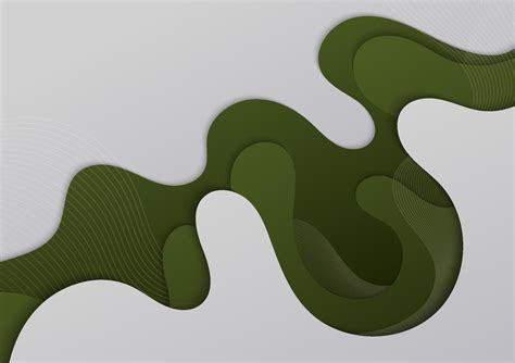 Abstract Green Wavy Pattern Design Decorative Overlapping With Stripe