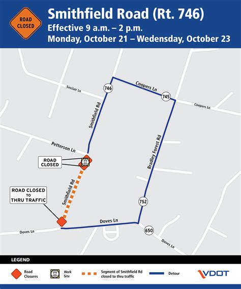 Northern Virginia District Smithfield Road Daytime Closures In