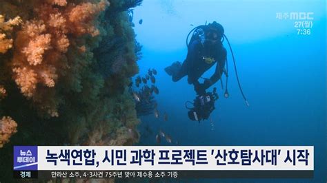 녹색연합 시민 과학 프로젝트 산호탐사대 시작 Youtube