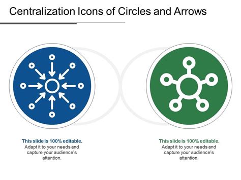 Centralization Icons Of Circles And Arrows PowerPoint Shapes PowerPoint Slide Deck Template