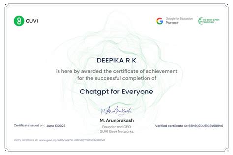 deepika r k on linkedin chatgpt guvi ai