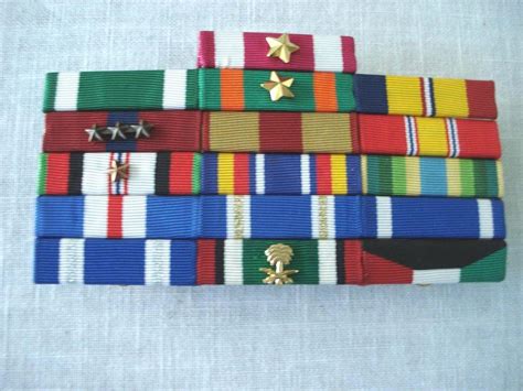 Usmc Marine Corps Gunnery Sergeant Mounted 16 Service Ribbon Bar