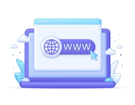 3d Computer And Globe Hyperlink Icon Search Sign Web Hosting