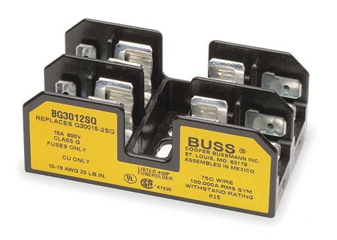 BUSSMANN Fuse Block Fits Industrial Fuse Type Poles To A V AC V DC DZ