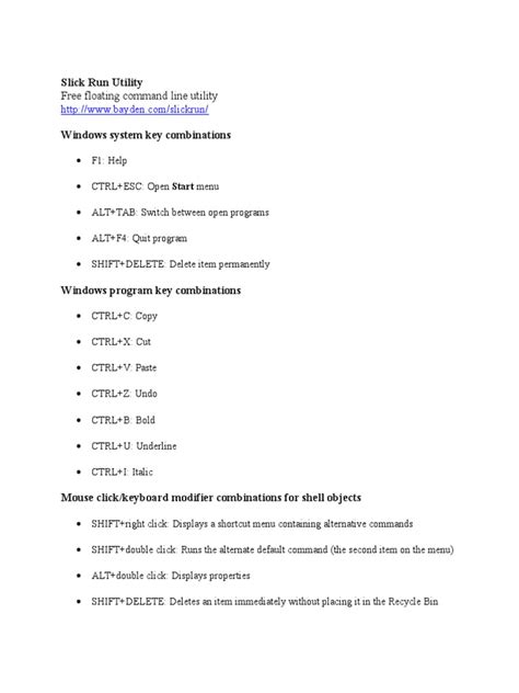Free Floating Command Line Utility Pdf Keyboard Shortcut Computer