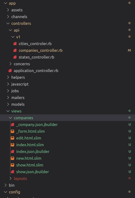 Ruby On Rails Apiv1companiescontrollerindex Is Missing A