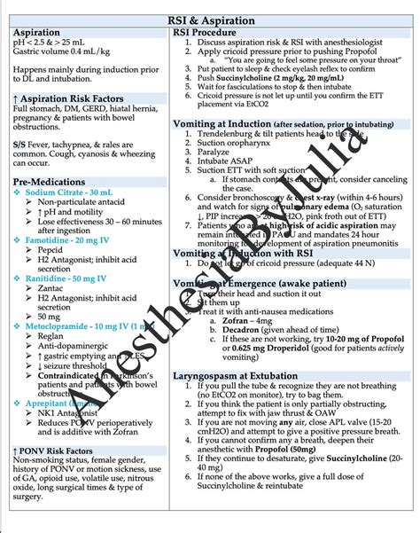 Anesthesia Lab Final Cheat Sheet · Anesthesia Emergencies · Boards Review Etsy