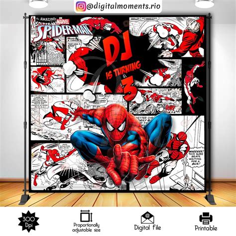 Spider Man 8x8 Custom Backdrop Digital File Only Digital Moments Rio