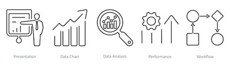 Premium Vector A Set Of Data Analytics Icons As Presentation Data Chart Data Analysis