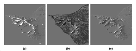 A SRTM C Band DEM With Data Holes B Registration Of A Local DEM Download Scientific