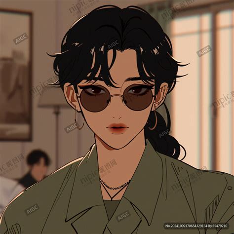 ai创作图插画人物戴眼镜女孩 八零年代女孩插画 头像约稿 韩系人物头像 眼镜女孩插画 富婆插画 酷女孩插画 韩系插画 戴眼镜女孩插画 人物插画