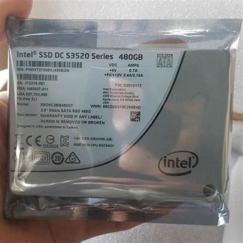 Intel Dc S3520 Series 480gb Ssdsc2bb480g7 Sata 6gbps 3d1 Mlc 25 Ssd