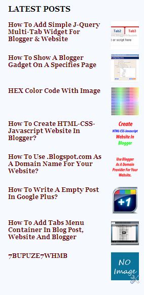 Stylish J Query Latest Post Widget For Blogger Or Blogspot EXEIdeas Let S Your Mind Rock