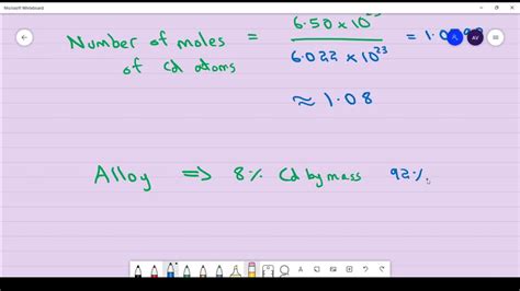 Solved A Particular Lead Cadmium Alloy Is 8 0 Cadmium By Mass What Mass Of This Alloy In