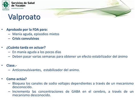 Fármacos Valproato Ppt