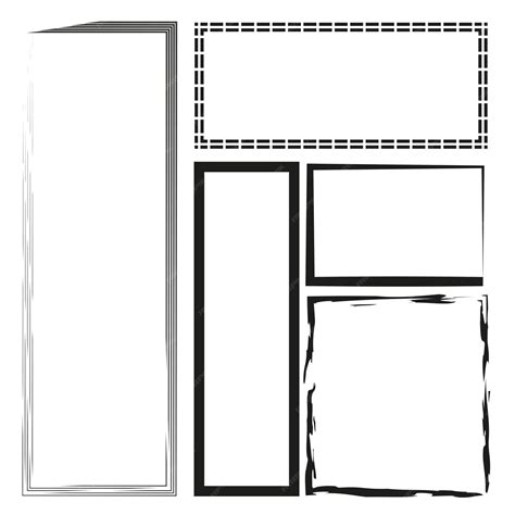 Premium Vector Grunge Style Set Of Square And Rectangle Shapes Vector Illustration Eps 10