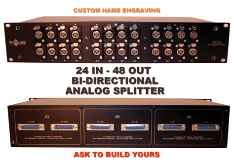 24 To 48 Ch Analog Studio Splitter Bi Directional Signal Combiner