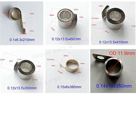 Constant Force Stainless Steel Clockwork Spring Small Size Retractable
